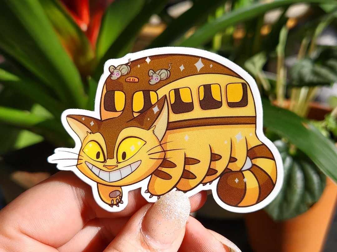 My Neighbor Totoro Catbus Sticker - Studio Ghibli Vinyl Decal - Etsy