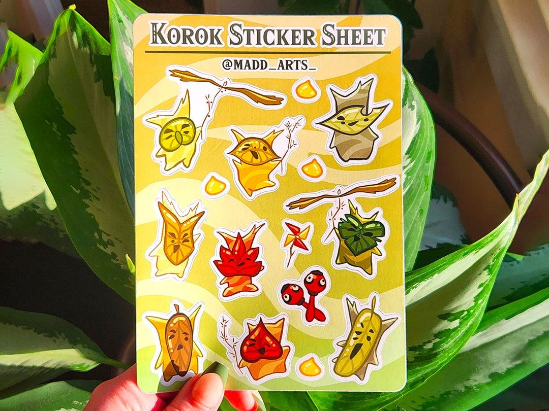 Korok Sticker Sheet – Tears of the Kingdom-inspired Vinyl Stickers - Etsy