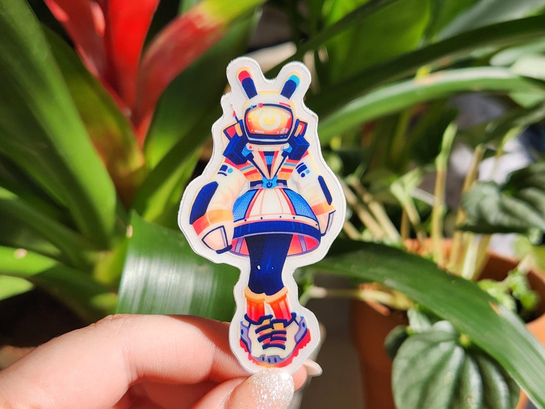 Retro Futuristic Astro-bunny Vinyl Sticker – Sci-fi Astronaut Design - Etsy