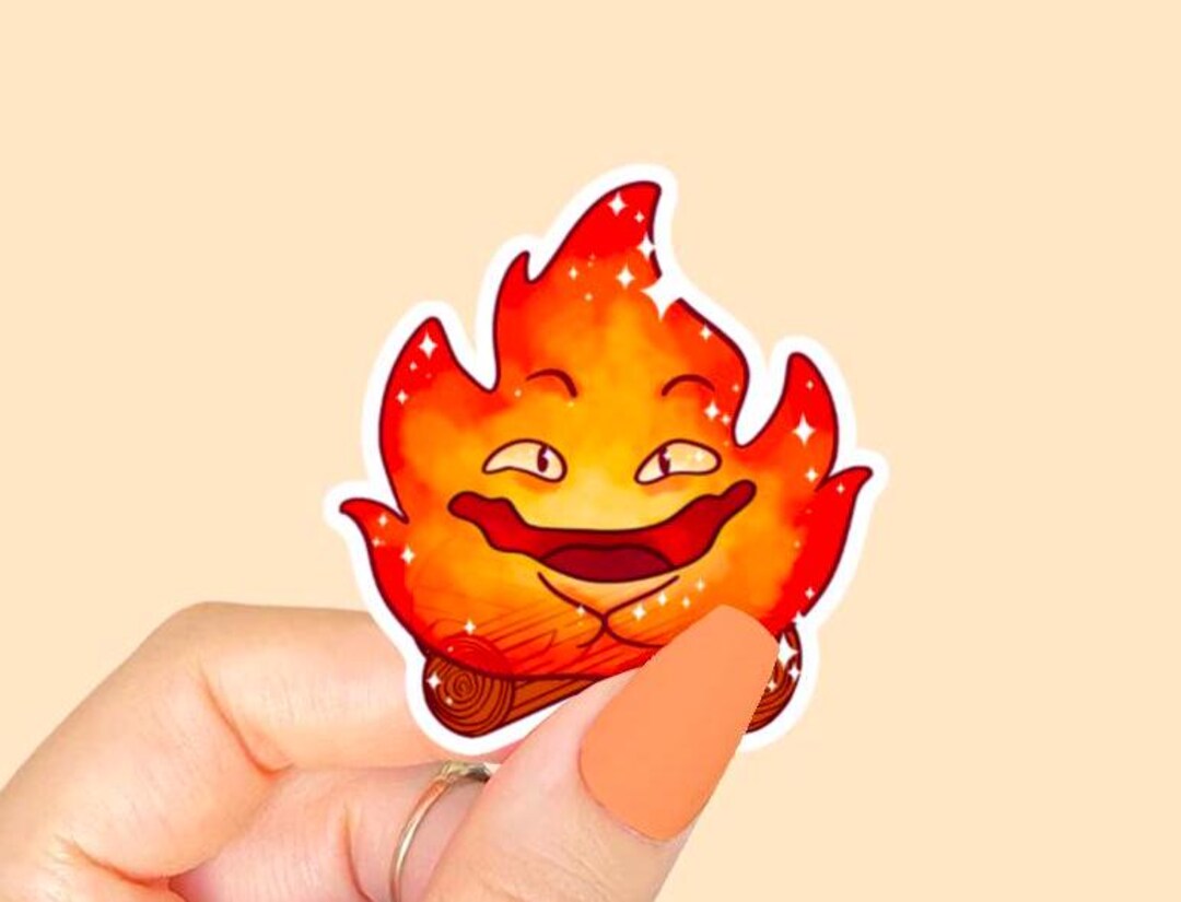 Calcifer Sticker - Howls Moving Castle - Etsy