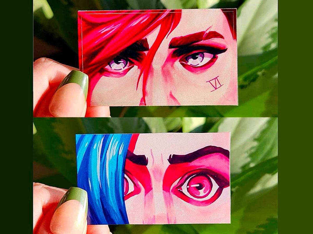 Jinx & Vi Eyes Sticker Set - Arcane Fan Art - Etsy