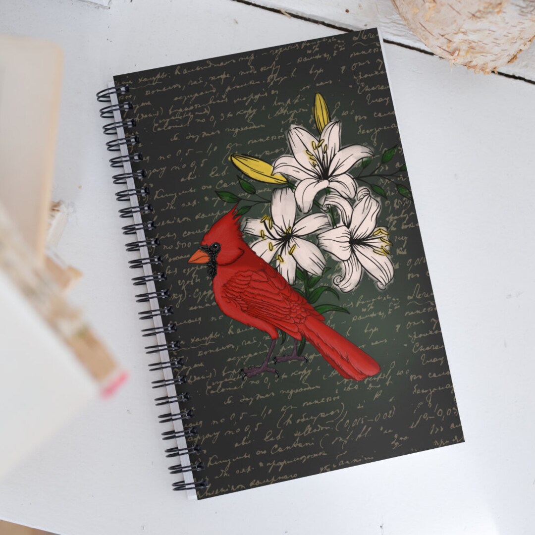 Cardinal Spiral Notebook (dotted Pages) - Etsy
