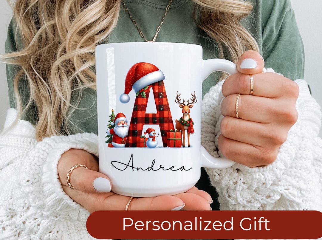 Personalized Christmas Mug, Custom Christmas Mug, Secret Santa Gift ...