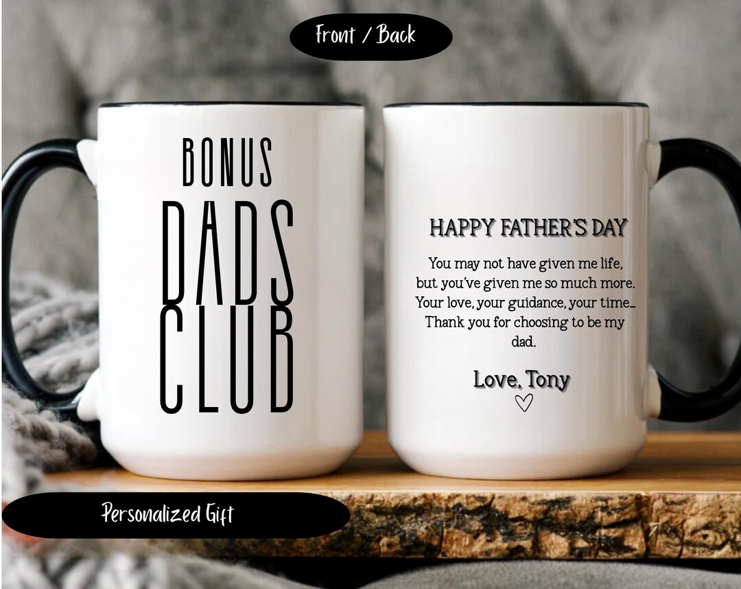 PERSONALIZED BONUS DAD Mug Bonus Dad Coffee Cup From Stepkids for ...