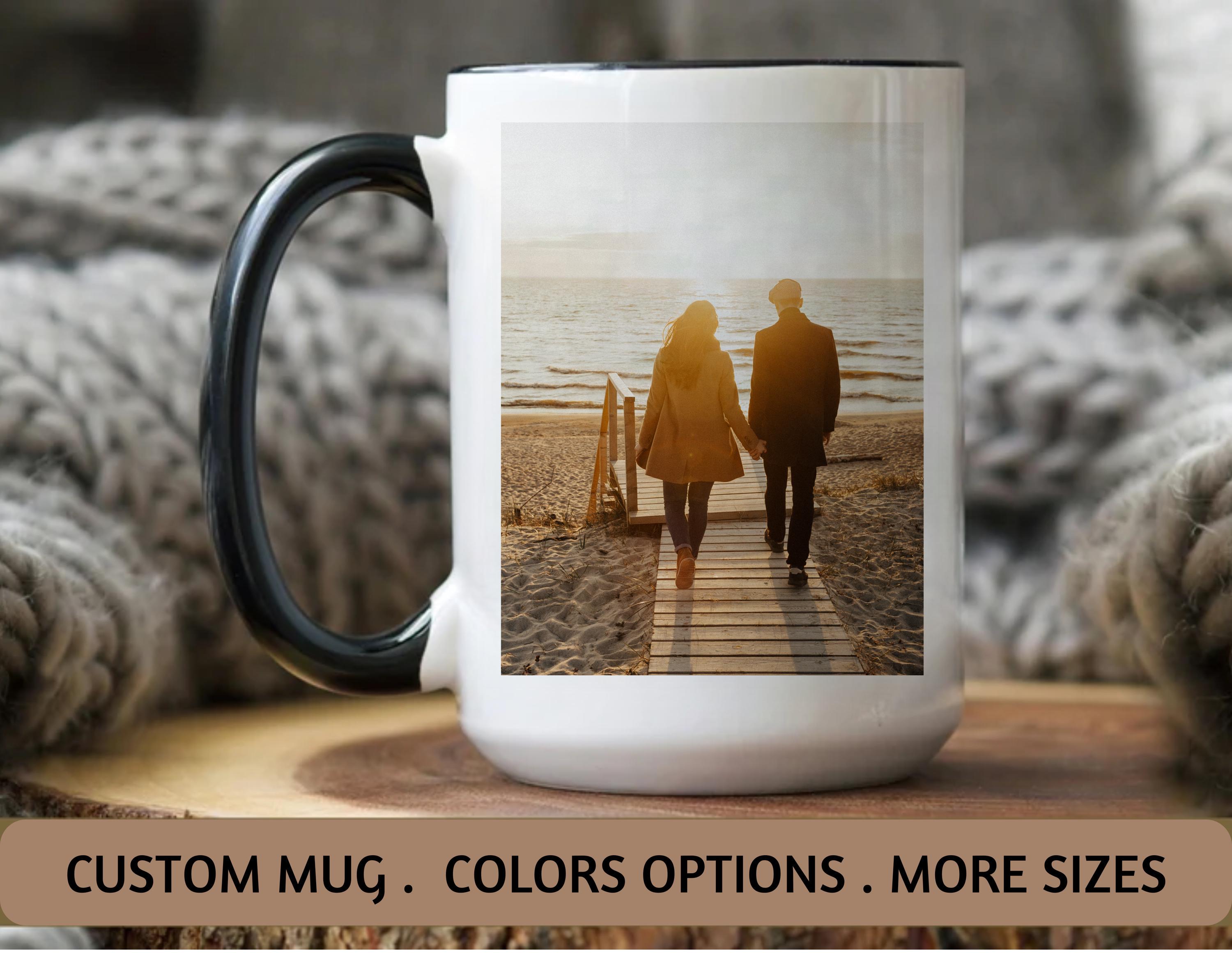 Personalized Photo Mug With Text, Photo Mug Gift, Custom Photo Coffee ...