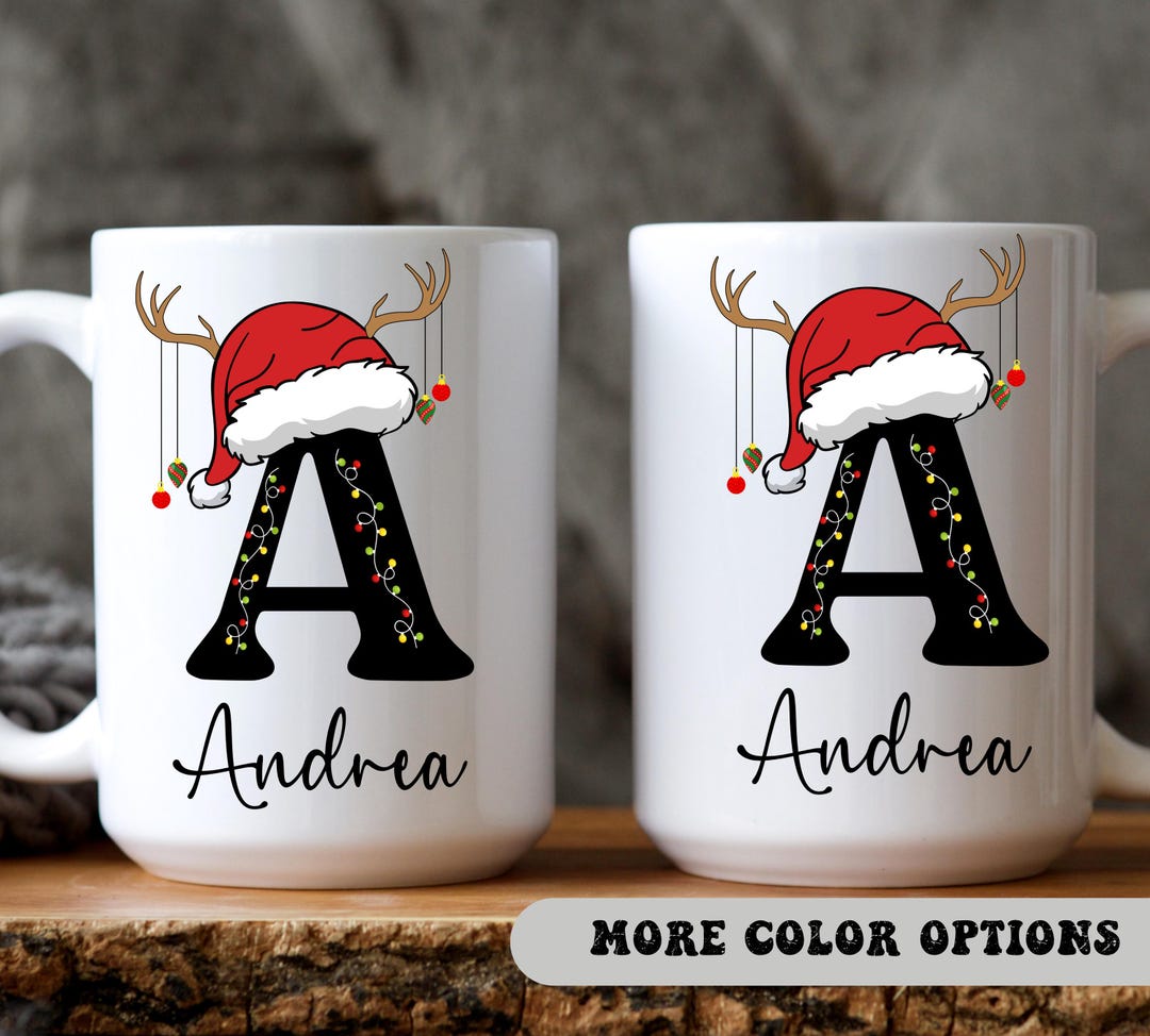Personalized Christmas Mug, Custom Christmas Mug, Secret Santa Gift ...