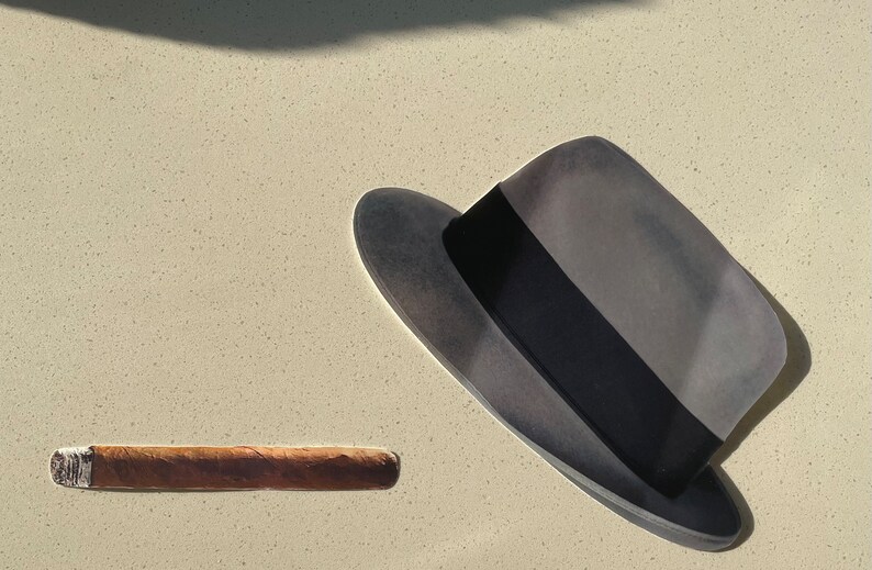 The Driving Crooner Fedora and Cigar Car Decal - Etsy UK