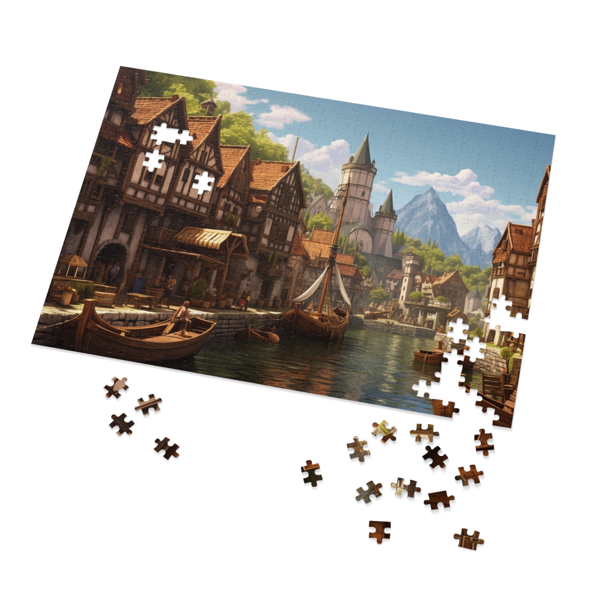 Jigsaw Puzzle Renaissance Town Square Scene 500 or 1000 Piece Puzzles ...