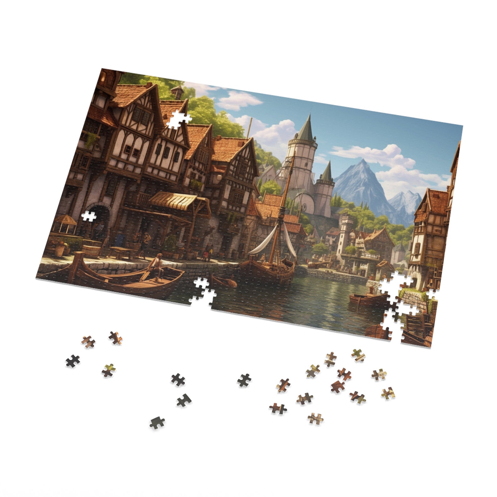 Jigsaw Puzzle Renaissance Town Square Scene 500 or 1000 Piece Puzzles ...