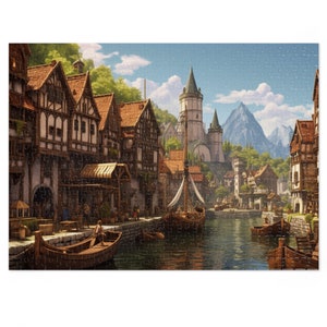 Jigsaw Puzzle Renaissance Town Square Scene 500 or 1000 Piece Puzzles ...