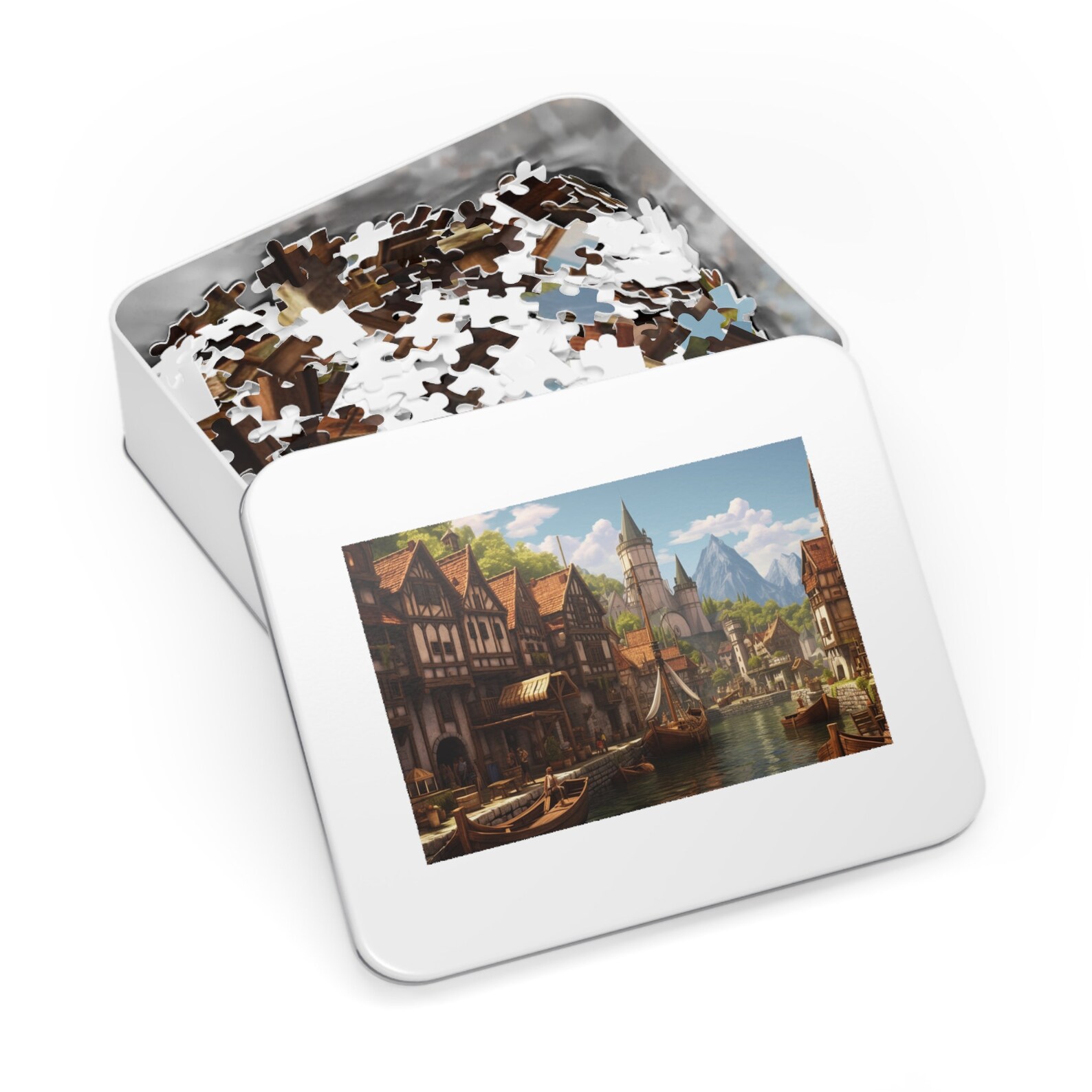 Jigsaw Puzzle Renaissance Town Square Scene 500 or 1000 Piece Puzzles ...