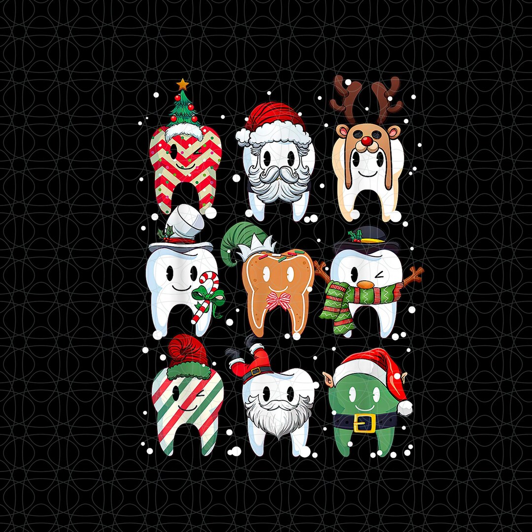 Christmas Teeth PNG Digital Download, Funny Christmas Dentist PNG ...