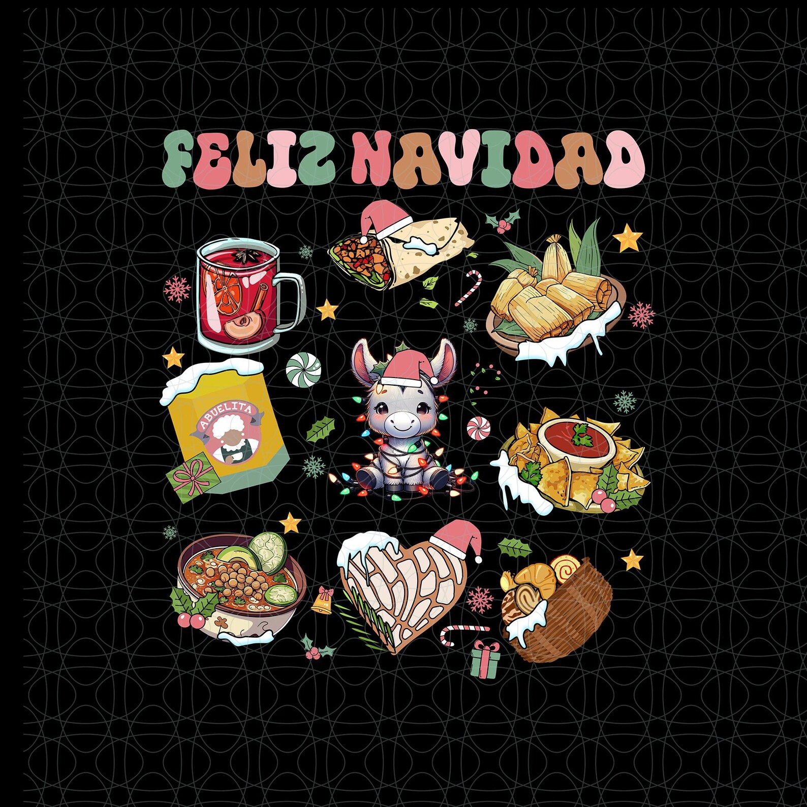 Feliz Navidad Mexican Conchas Png, Merry Christmas Png, Feliz Navidad ...