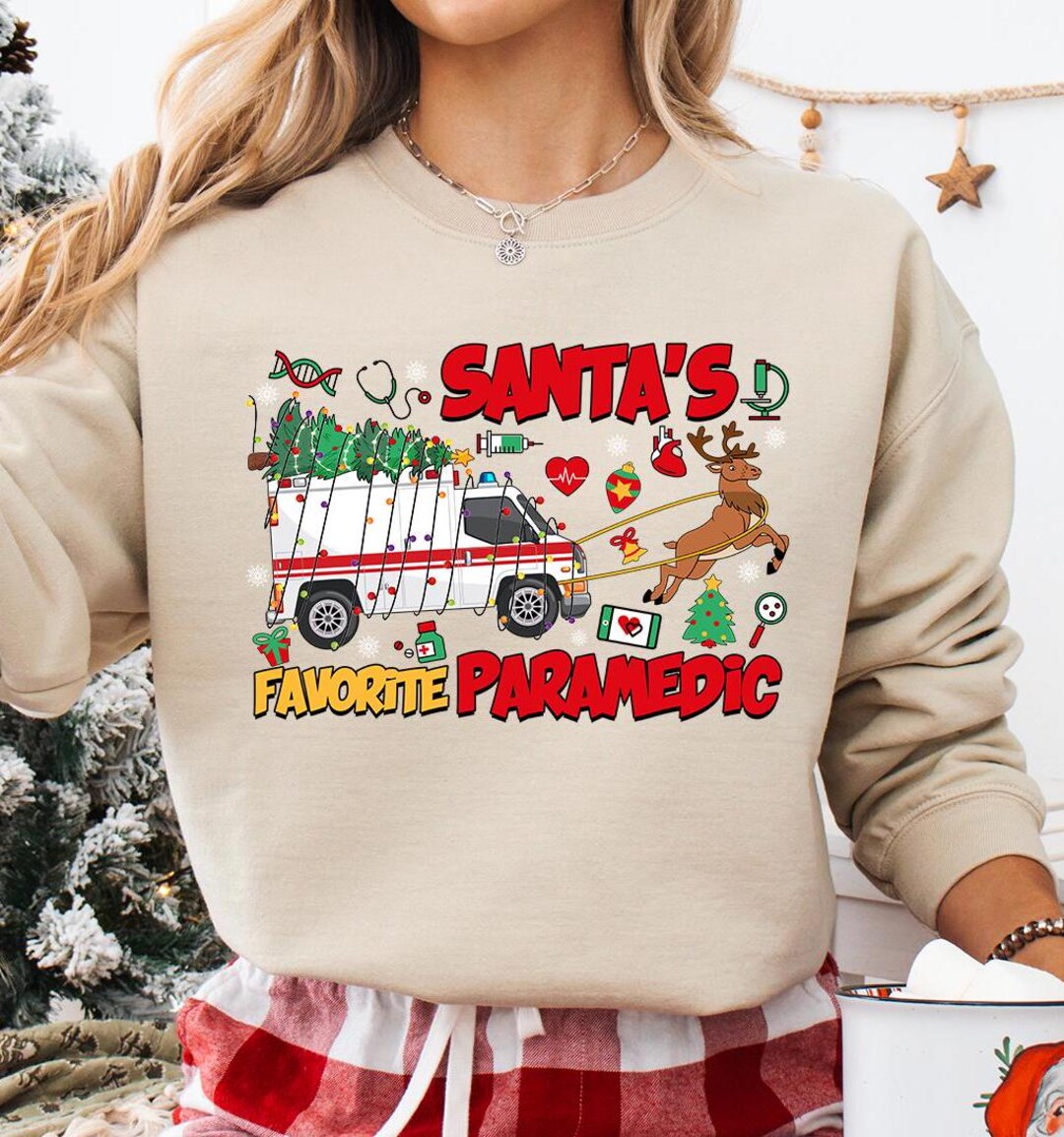 Santa's Favorite Paramedic Png, Christmas Paramedic Png, EMT Christmas ...