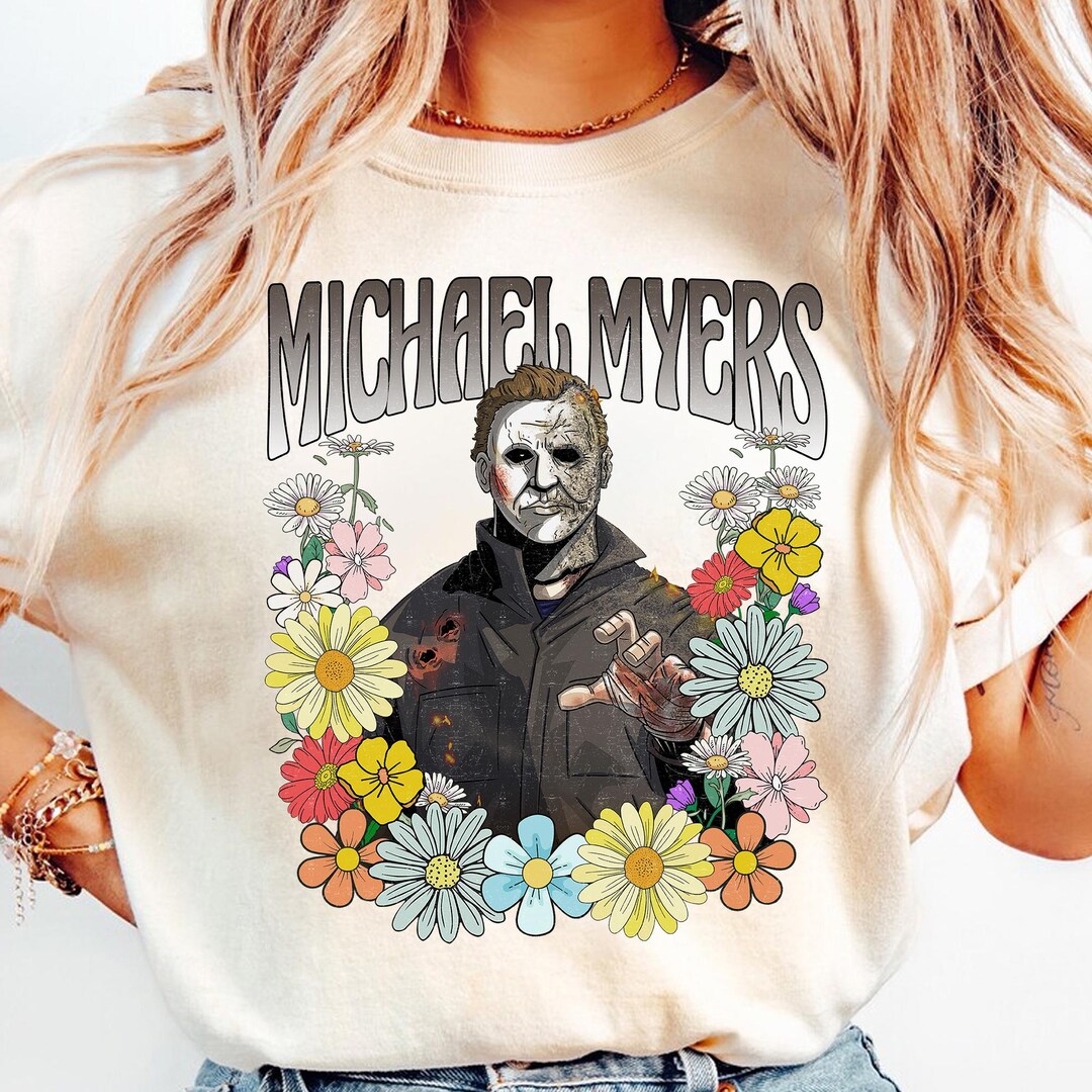 Floral Michael Myers Horror Halloween Movie Png, Floral Horror Movies ...