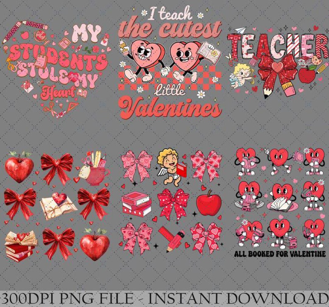 Teacher Valentine Png, Bow Pencil Png, Valentine Day Png, Retro Teacher ...