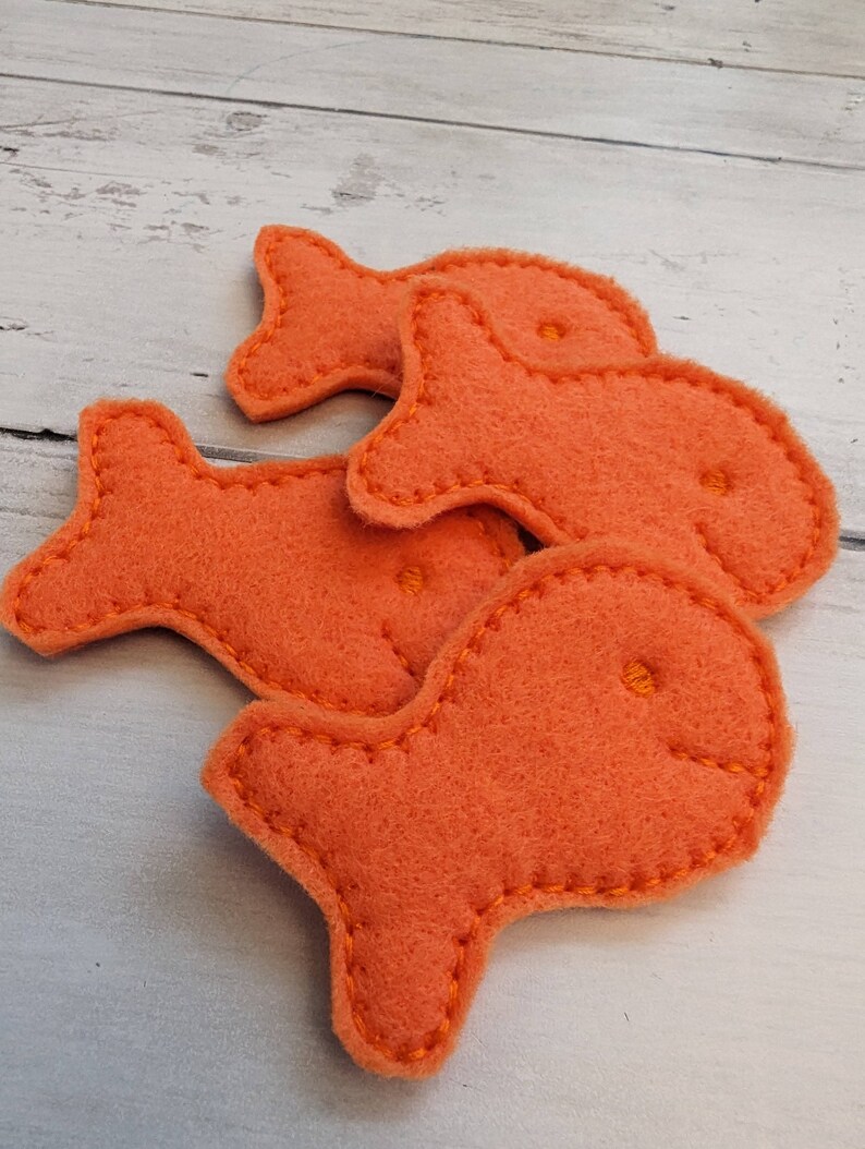 Felt Pretend Play Gold Fish Crackers, Pretend Food, Pretend Snacks ...