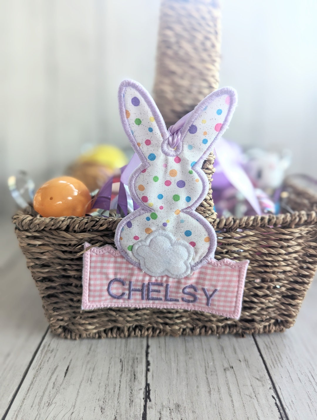 Easter Basket Name Tag, Easter Baskets Tag, Personalized Easter Tag ...