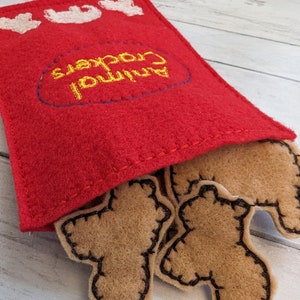 Felt Pretend Play Animal Crackers, Pretend Food, Pretend Snacks ...