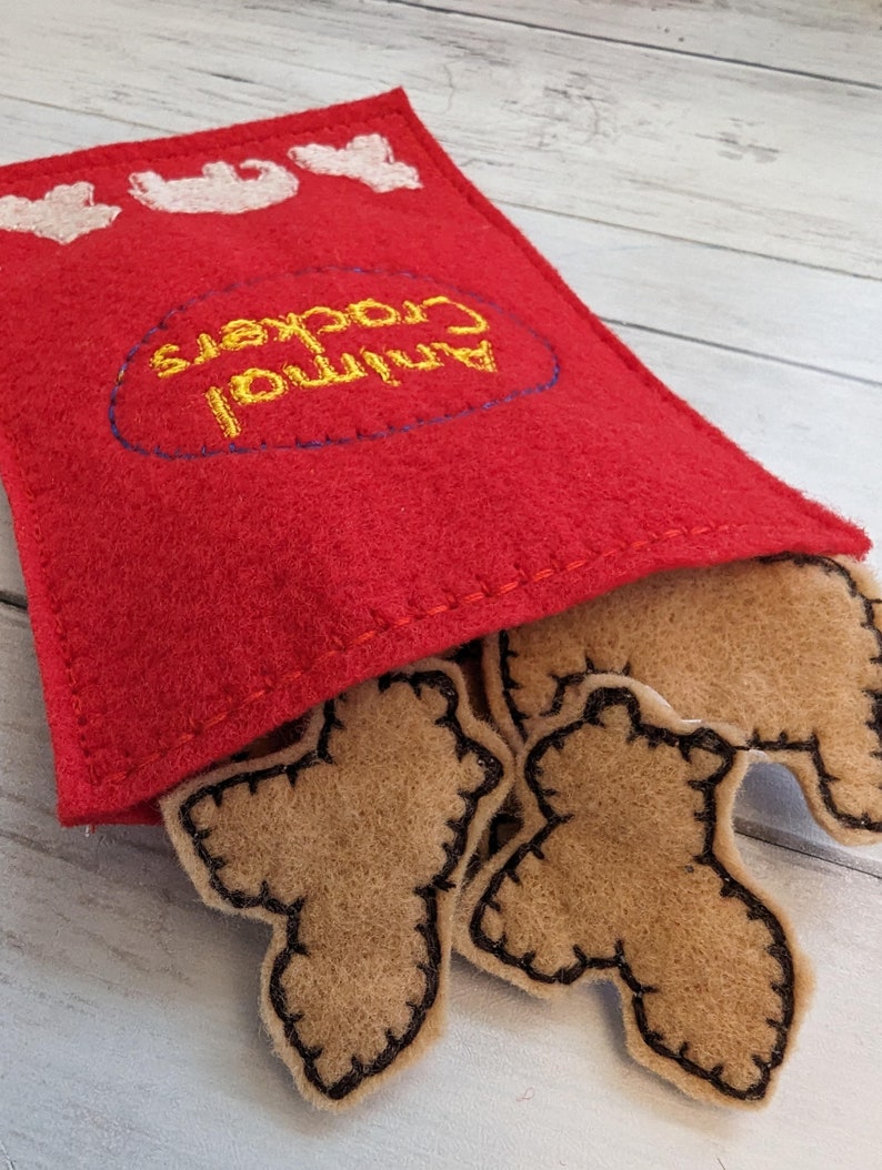 Felt Pretend Play Animal Crackers, Pretend Food, Pretend Snacks ...