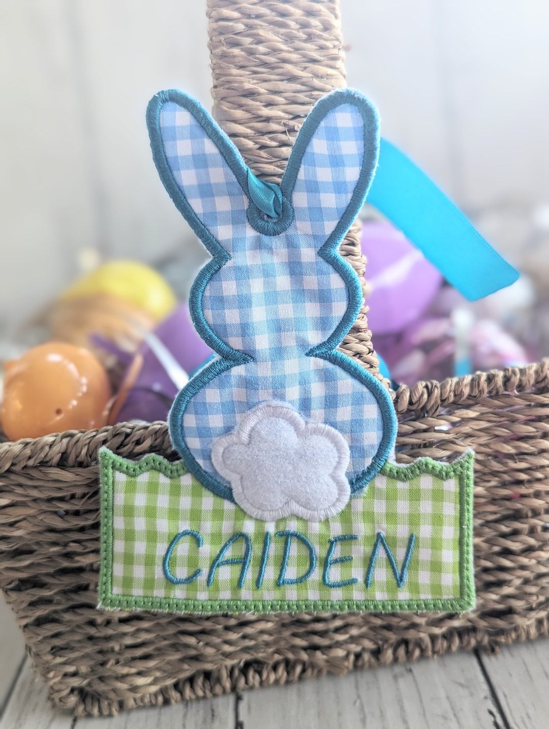 Easter Basket Name Tag, Easter Baskets Tag, Personalized Easter Tag ...