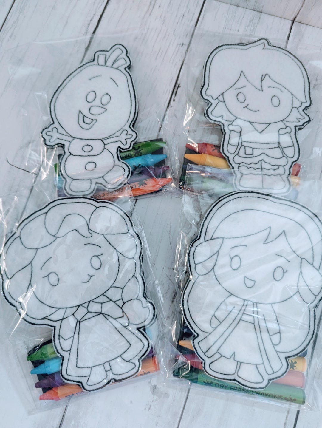 Frozen Reusable Flat Coloring Dolls, Frozen Stocking Stuffers, Frozen ...