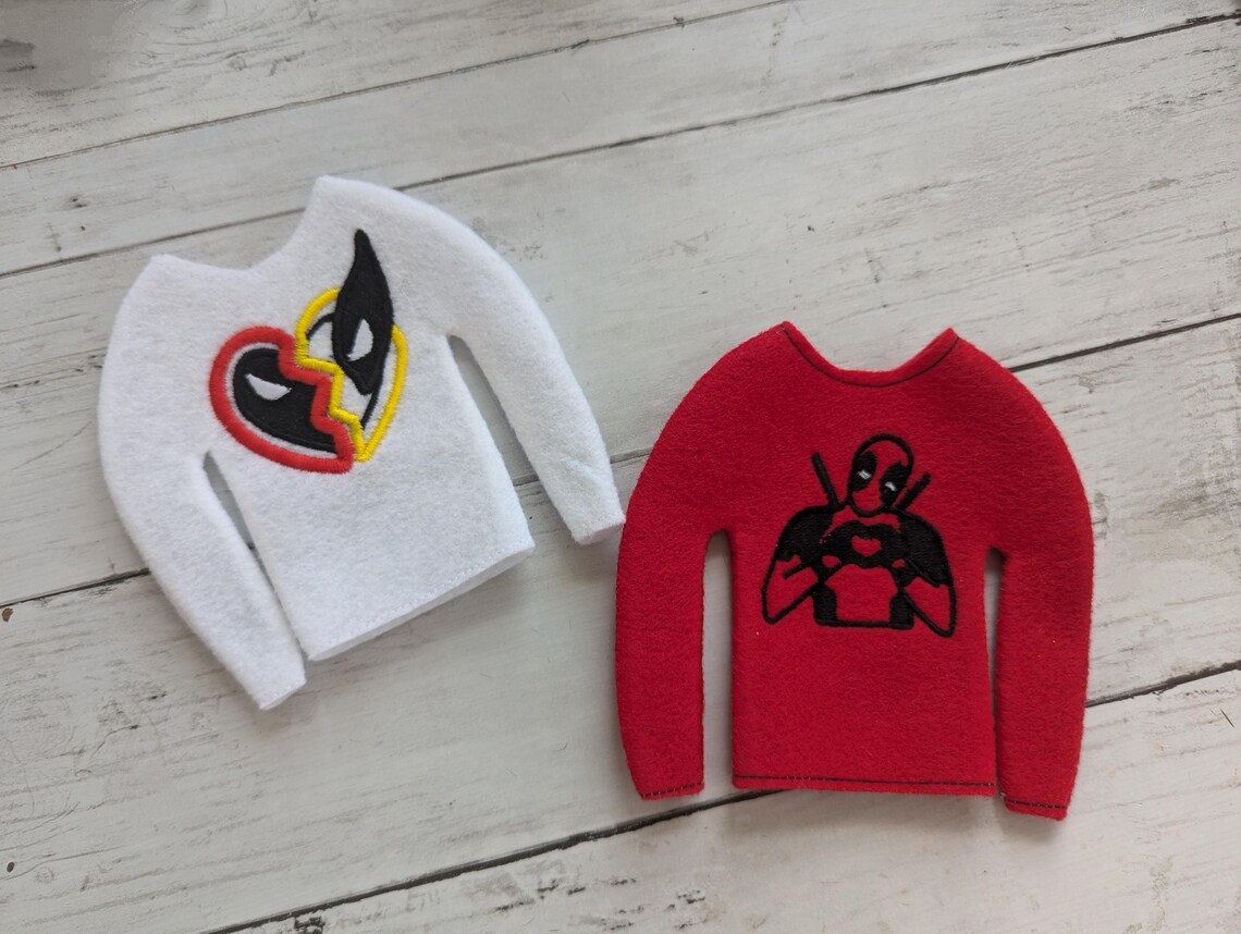 Deadpool Elf Sweater Holiday Christmas Elf Sweater, Holiday Superhero ...