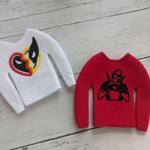 Deadpool Elf Sweater Holiday Christmas Elf Sweater, Holiday Superhero ...