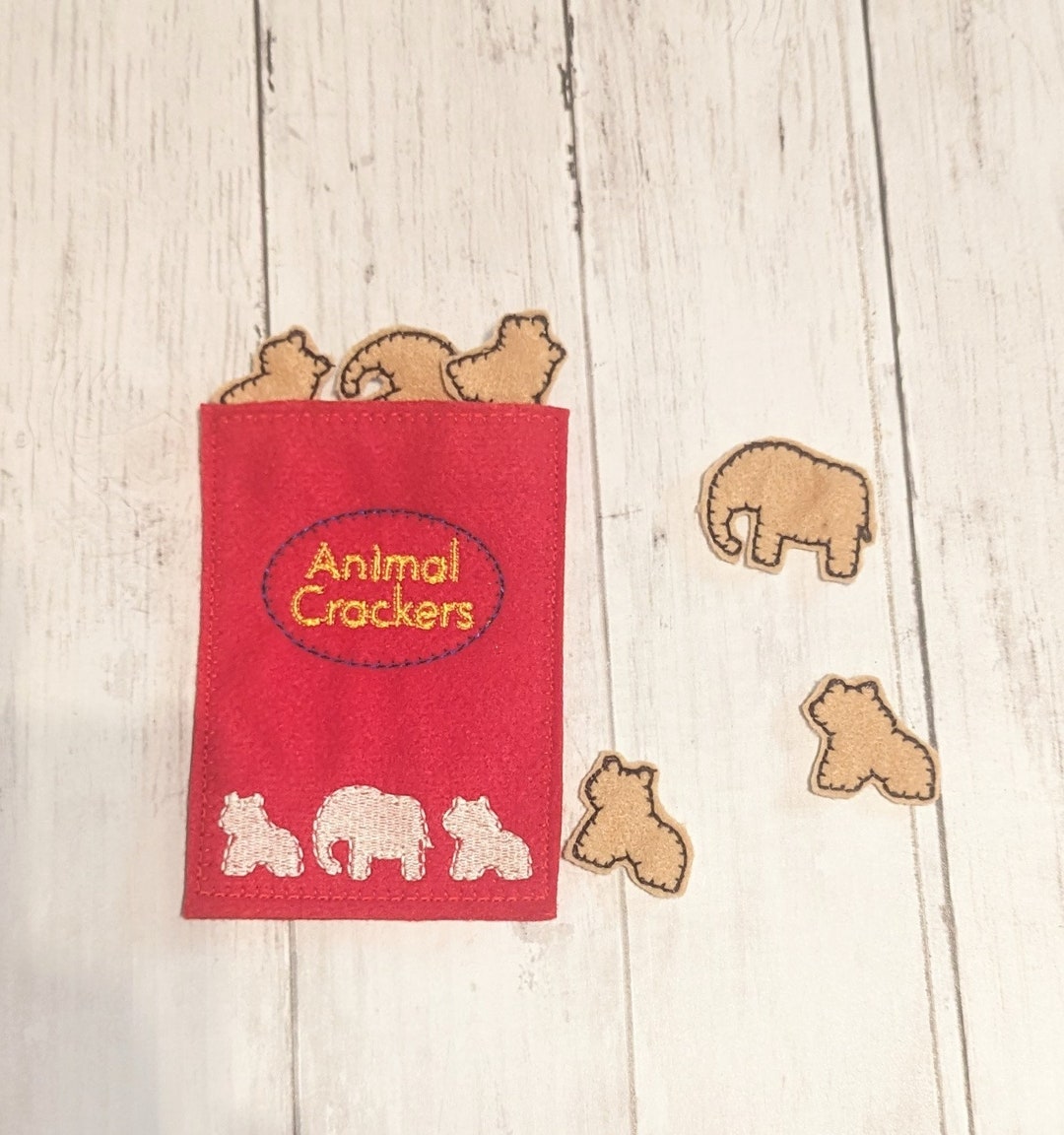Felt Pretend Play Animal Crackers, Pretend Food, Pretend Snacks ...