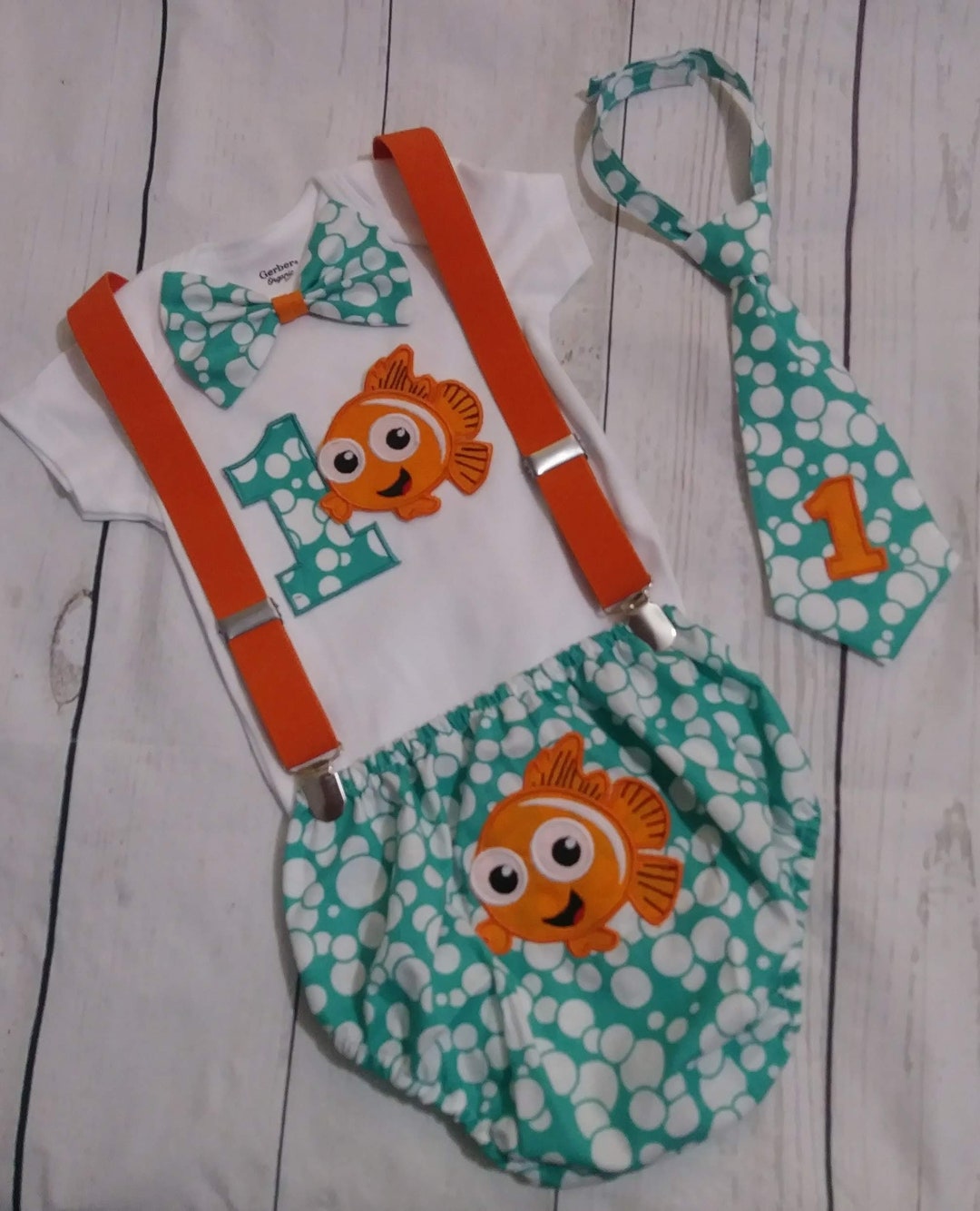 Finding Nemo First Birthday Outfit Finding Nemo Smash Cake Outfit ...