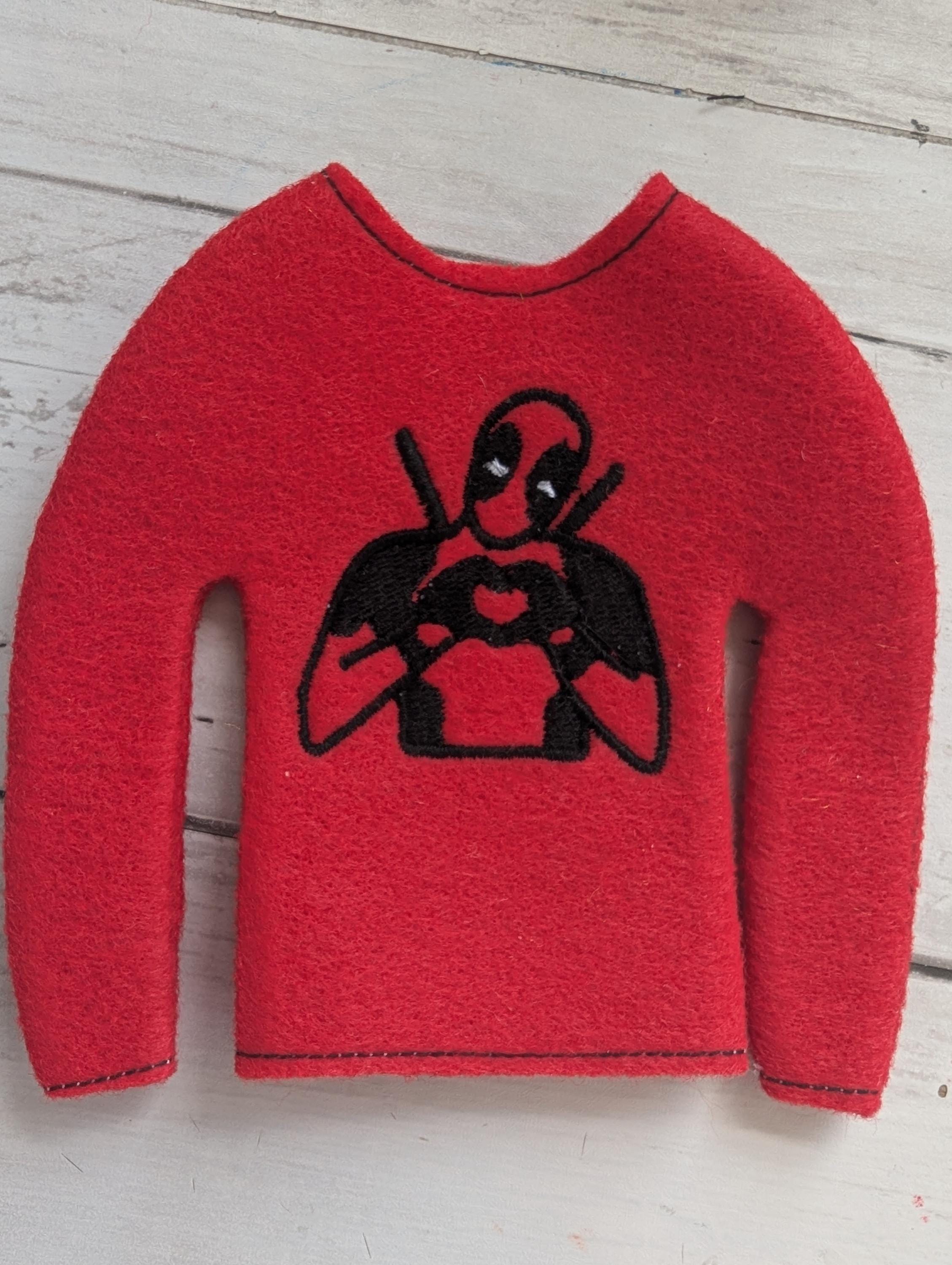 Deadpool Elf Sweater Holiday Christmas Elf Sweater, Holiday Superhero ...