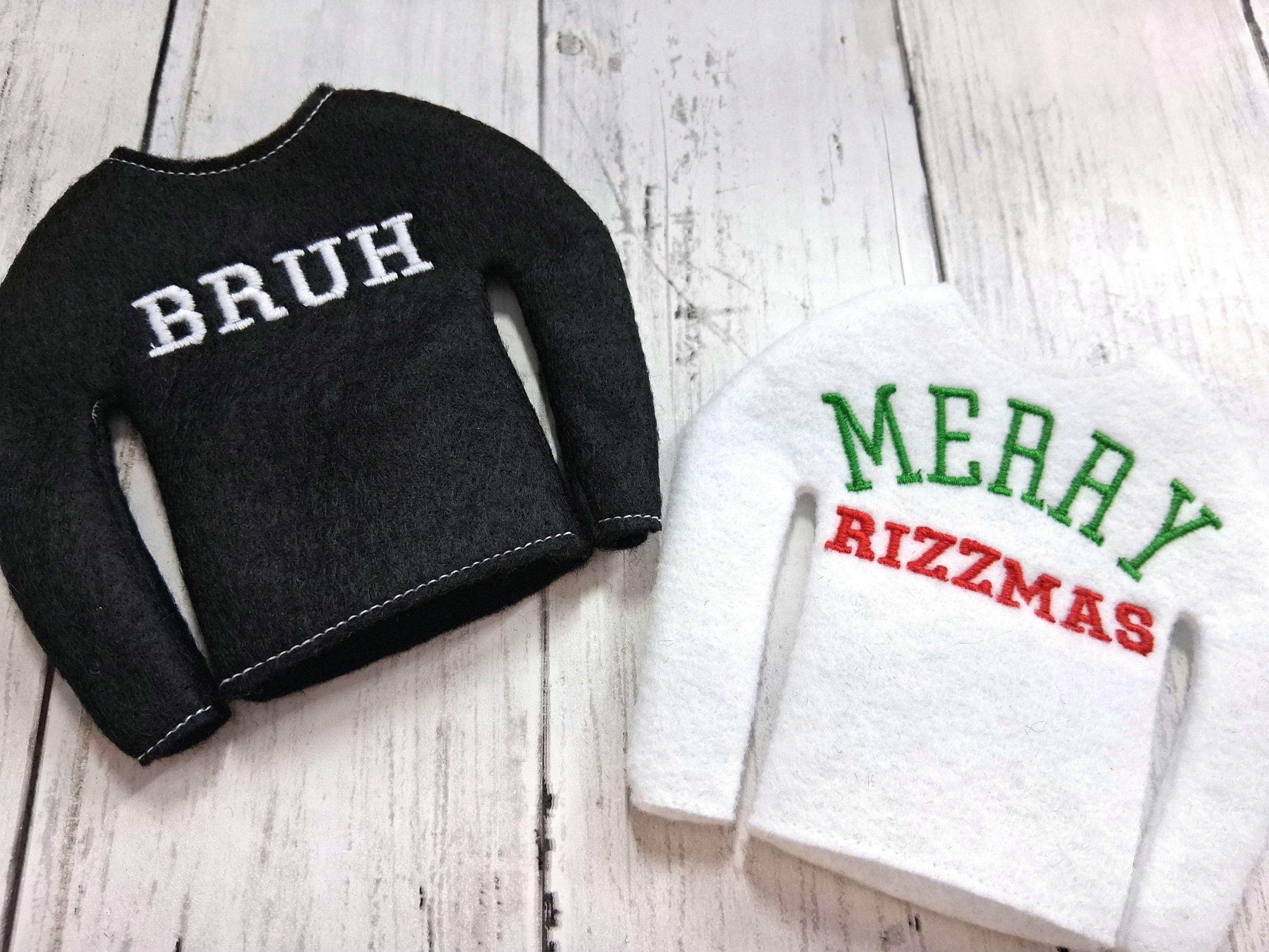 BRUH Elf Sweater, RIZZ Elf Sweater, Rizzmas Elf Sweater, Holiday ...