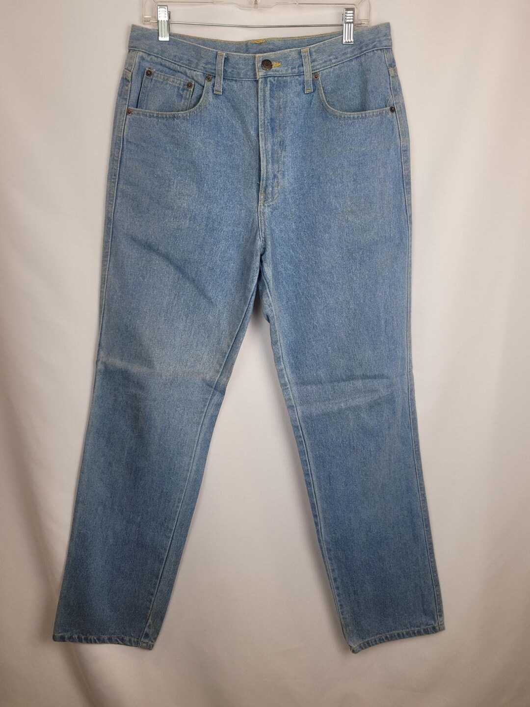 Vintage 90's Bugle Boy Mens Jeans Button Logo Balt Loop Logo Light Wash ...
