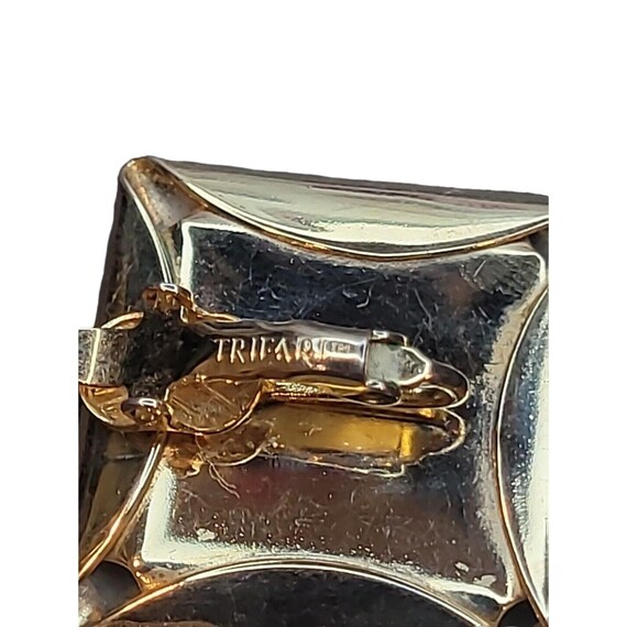 RARE Trifari TM Cabochon Gripoix Pyramid Clip-On Earr… - Gem