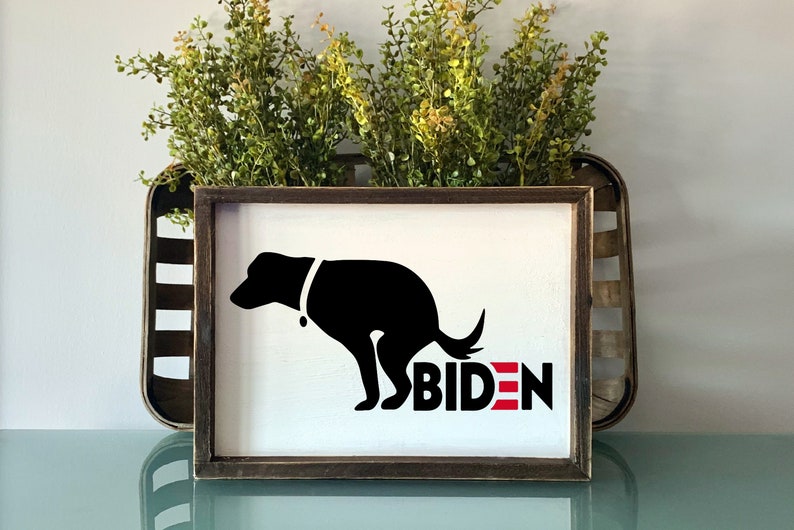 Poop on Biden SVG File • Political President Dog Pooping Cutting File ...