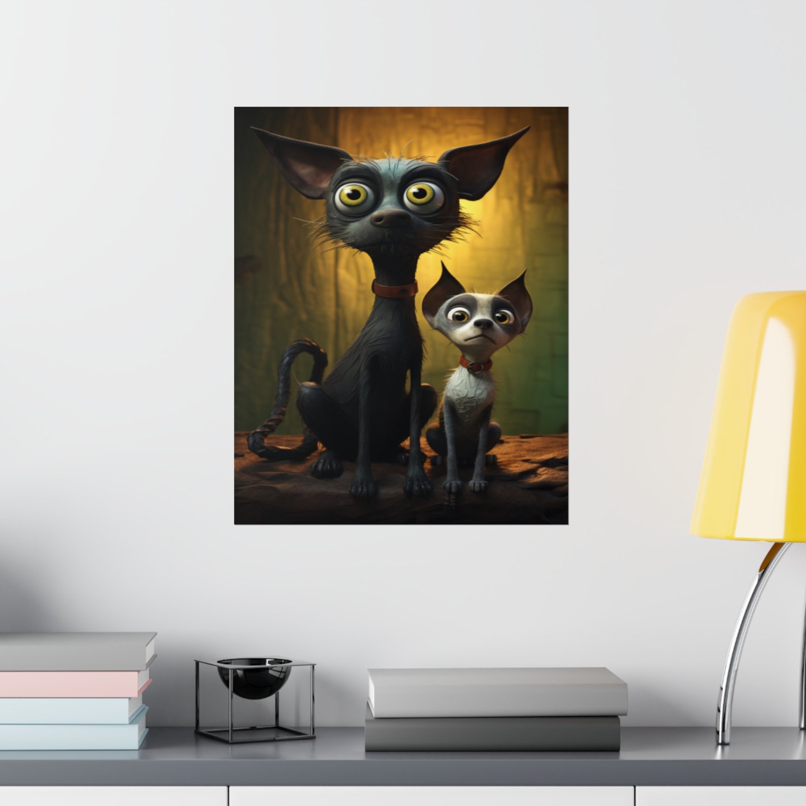 Tim Burton Inspired Pet Poster Series 3D Animation Art - Etsy