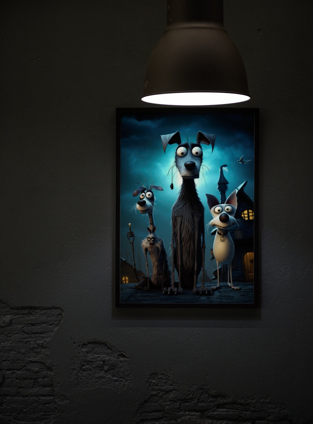 Tim Burton Inspired Pet Poster Series 3D Animation Art - Etsy