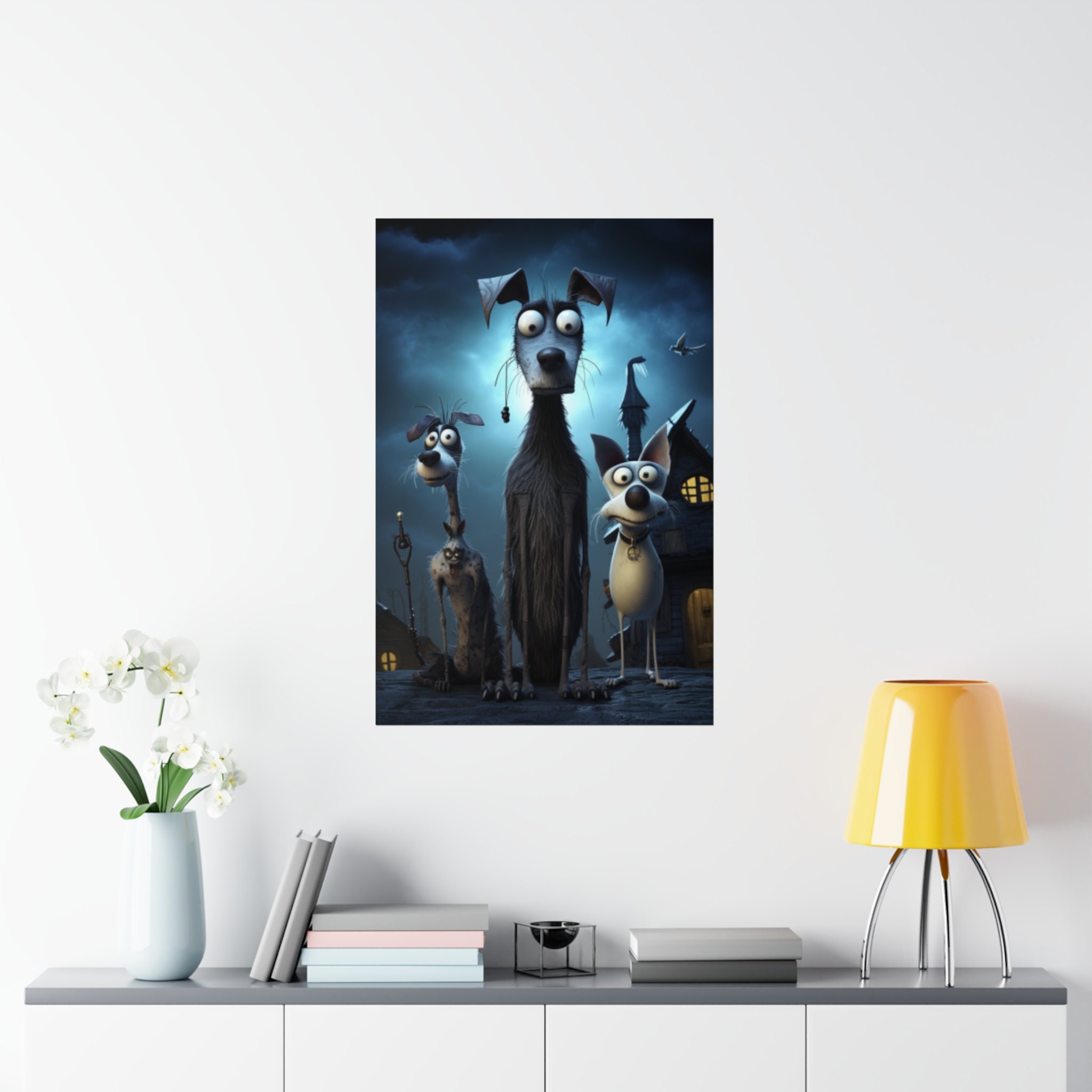 Tim Burton Inspired Pet Poster Series 3D Animation Art - Etsy