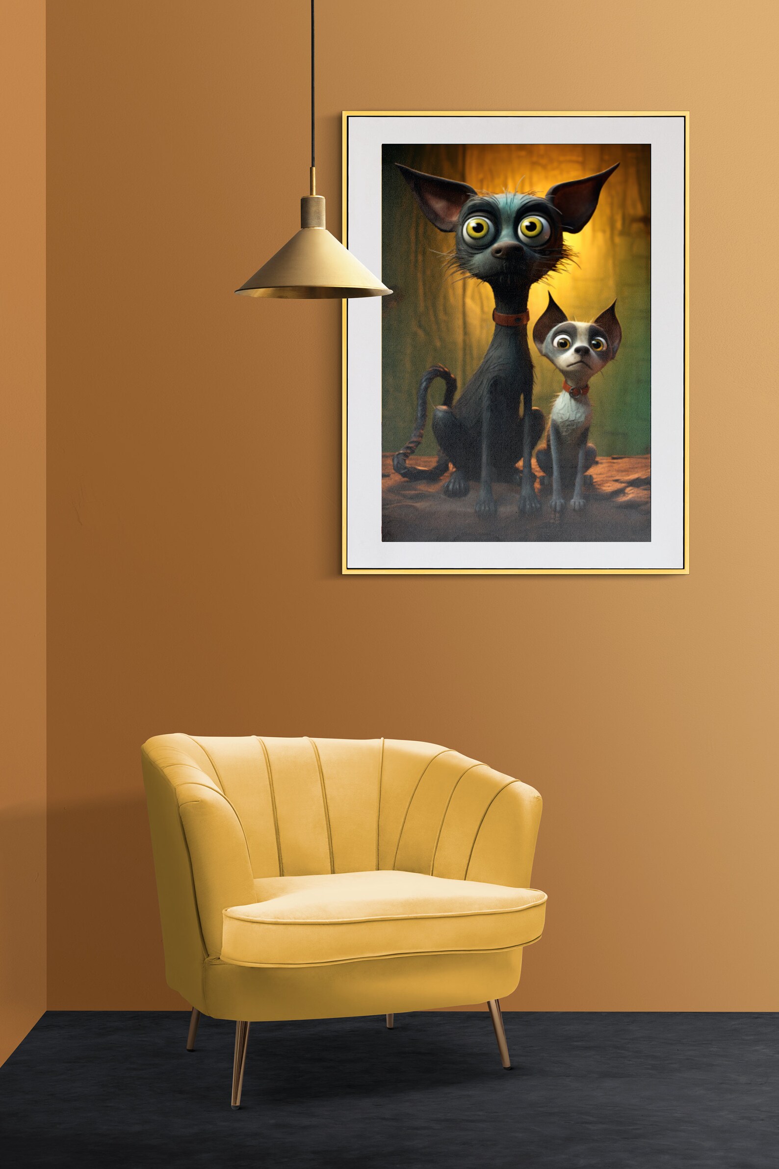Tim Burton Inspired Pet Poster Series 3D Animation Art - Etsy
