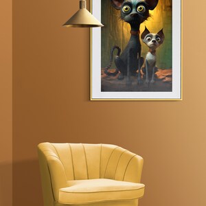 Tim Burton Inspired Pet Poster Series 3D Animation Art - Etsy