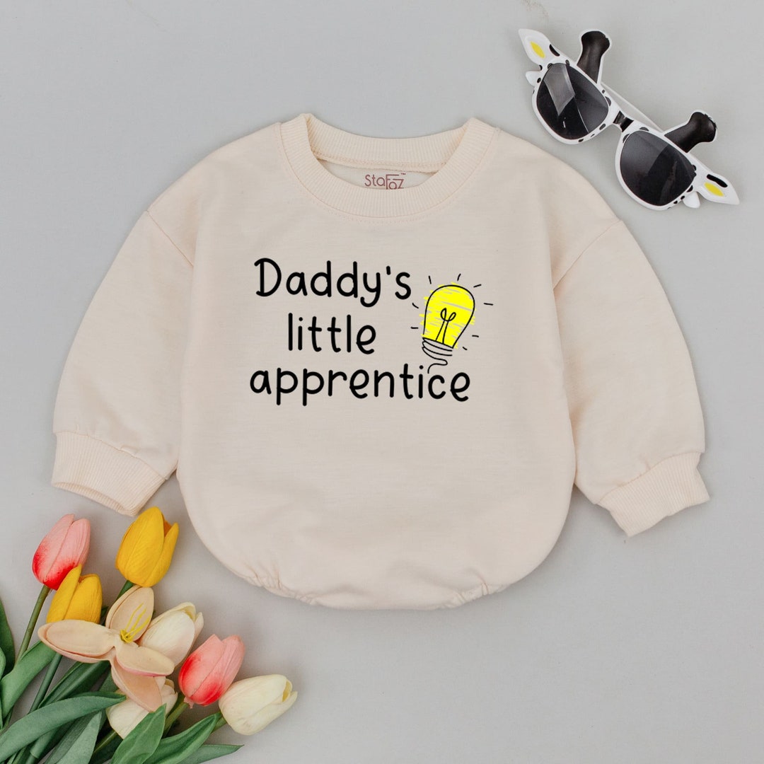 Daddy's Little Apprentice Baby Romper, Future Electrician Baby Bodysuit ...