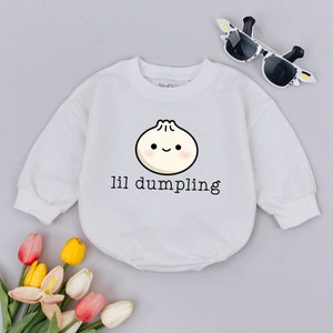 Lil Dumpling Baby Romper, Little Dumpling Bodysuit, Baby Clothes, Vegan ...
