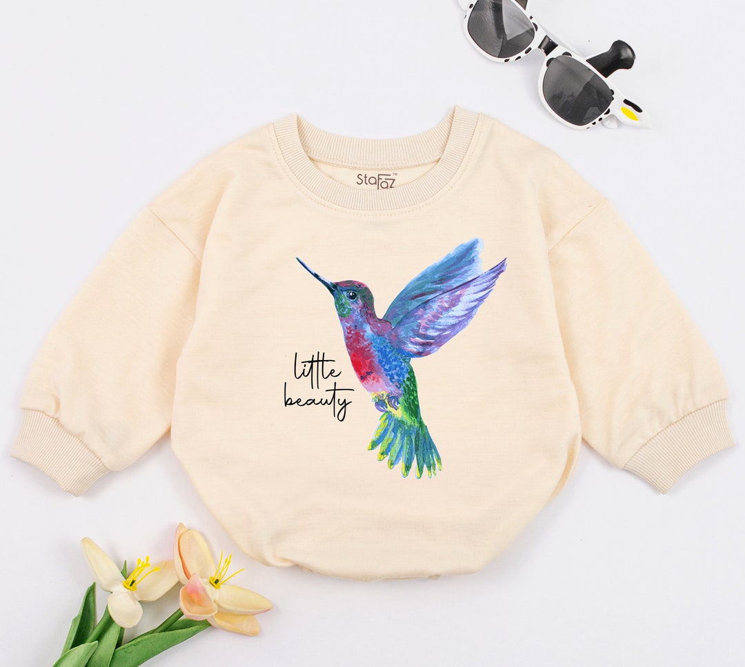 Little Beauty Baby Romper, Cute Little Hummingbird Clothes, Hipster ...