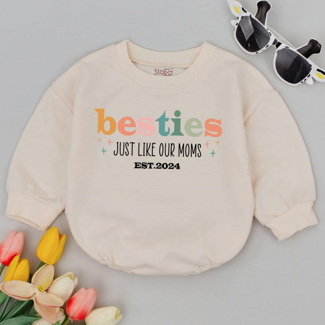 Besties Just Like Our Moms Baby Romper, Best Friend Outfits Baby ...