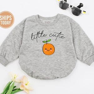 Little Cutie Baby Romper, Cutie Orange Baby Shower Baby Romper, Fruit ...