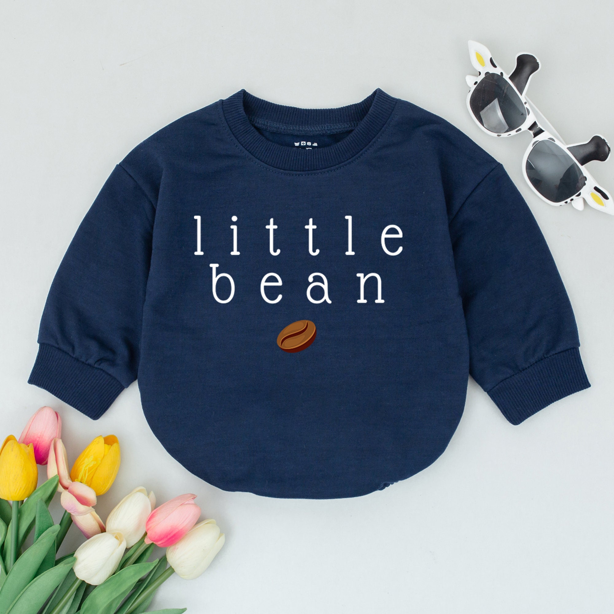 Little Bean Baby Romper, Coffee Baby Romper, Little Bean Romper, Unisex ...