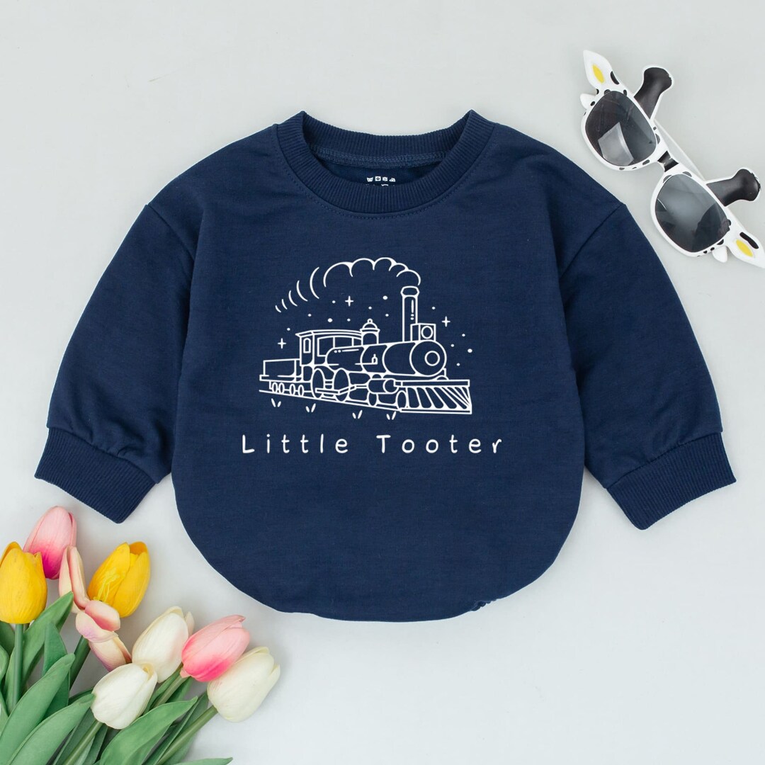 Little Tooter Baby Romper, Train Baby Romper, Train Baby Gift ...