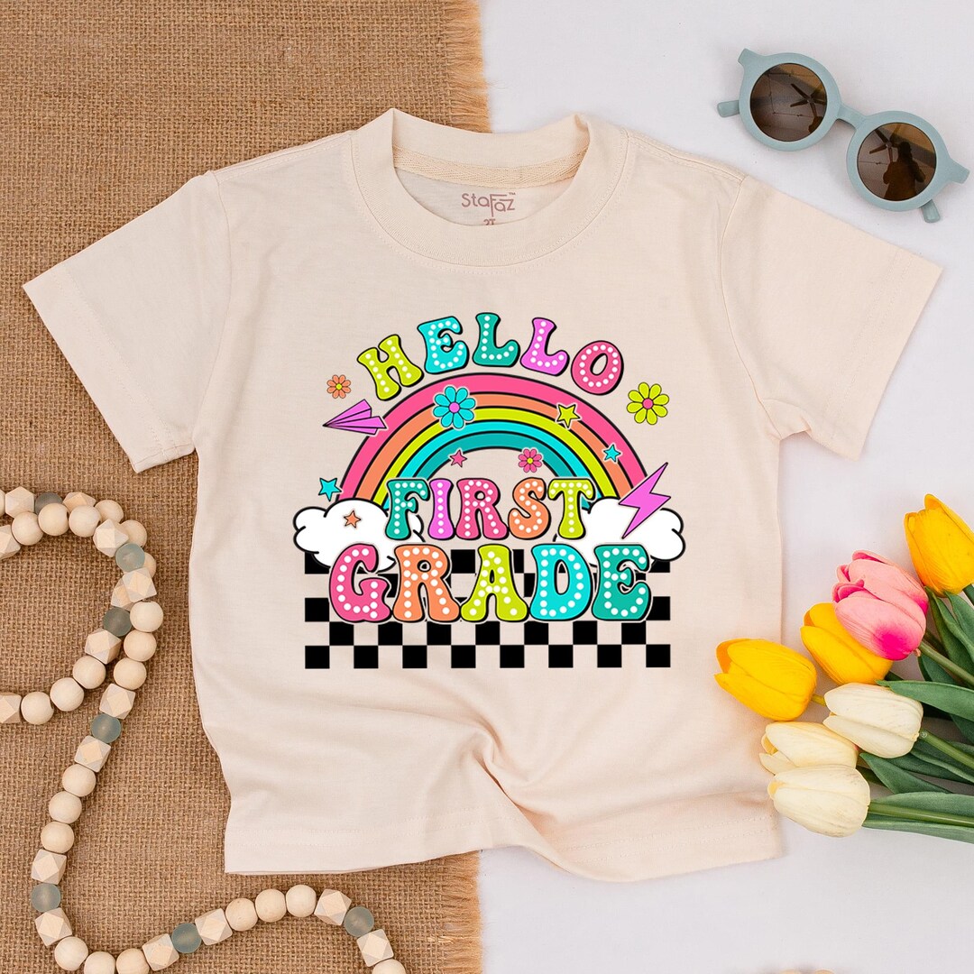 Hello First Grade, Back to School Shirt, First Day of School ...