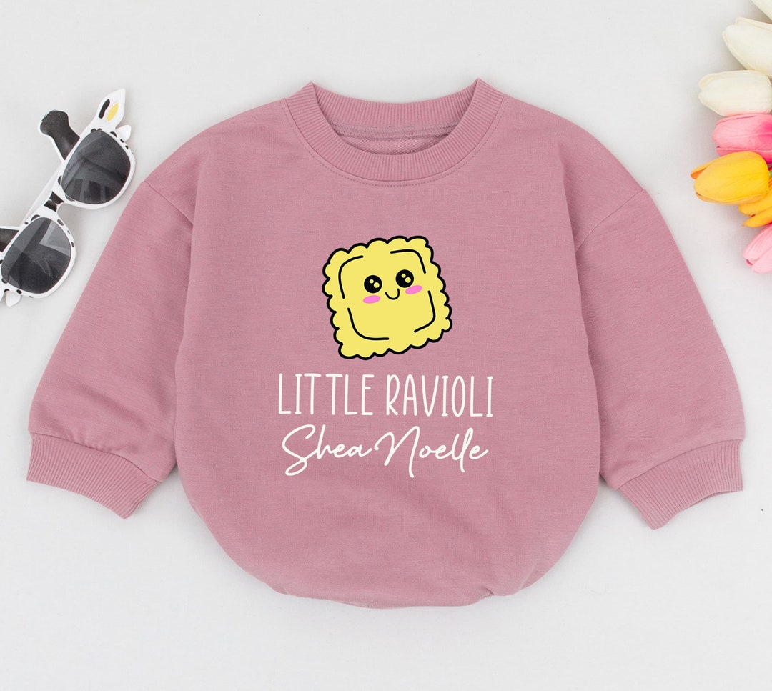 Little Ravioli Personalization Baby Romper, Italian Baby Gift, Pasta ...