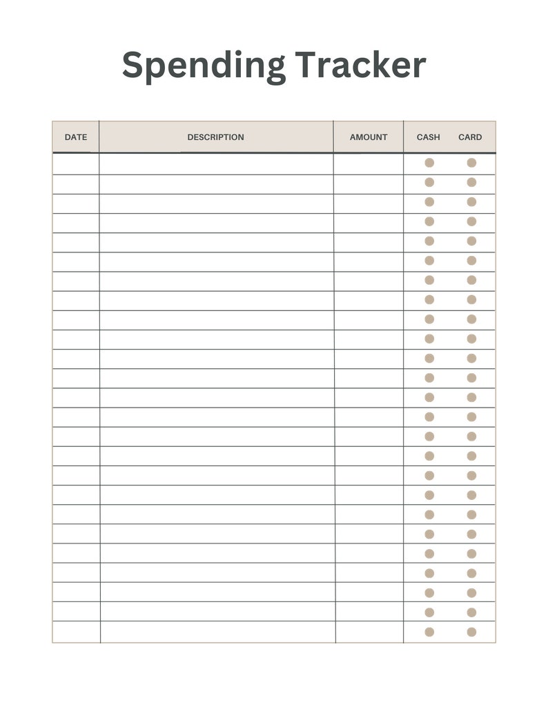 Printable Spending Tracker, Template, Finance Tracker, Budget Planner ...